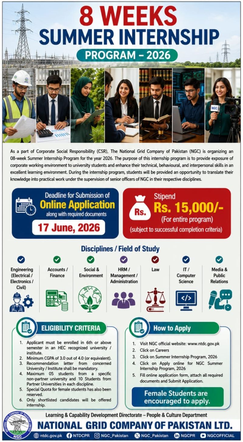 National Grid Company Paid Internship Program 2026